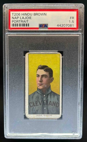 1909-11 T206 Hindu Brown Nap Lajoi Portrait Rookie RC #NL PSA 1.5 HOF ...