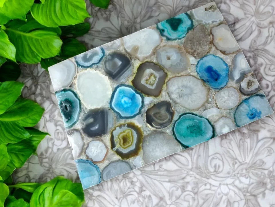 Mix Agate Coffee Table - Artistic Gemstone Furniture for Luxury Living ...