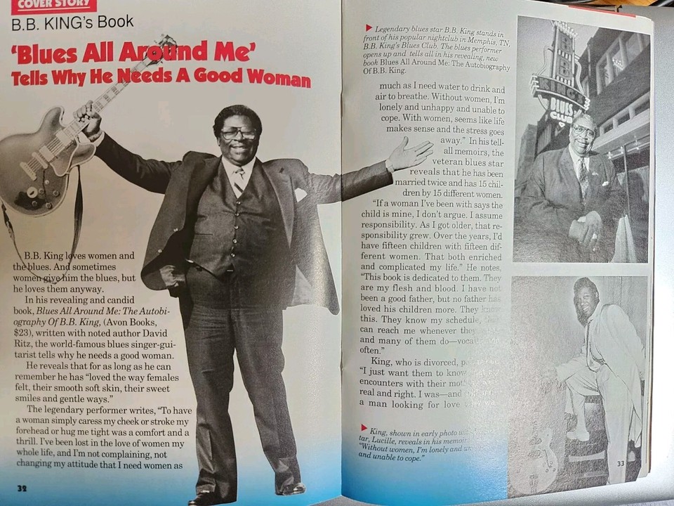 Jet Magazine / November 4 1996 / BB King's Book Blues All Around Me | eBay