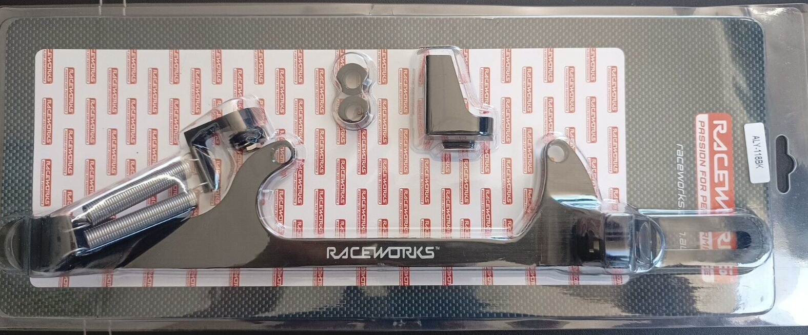 Raceworks Throttle Cable Bracket, Billet Aluminium, Black Anodised ...