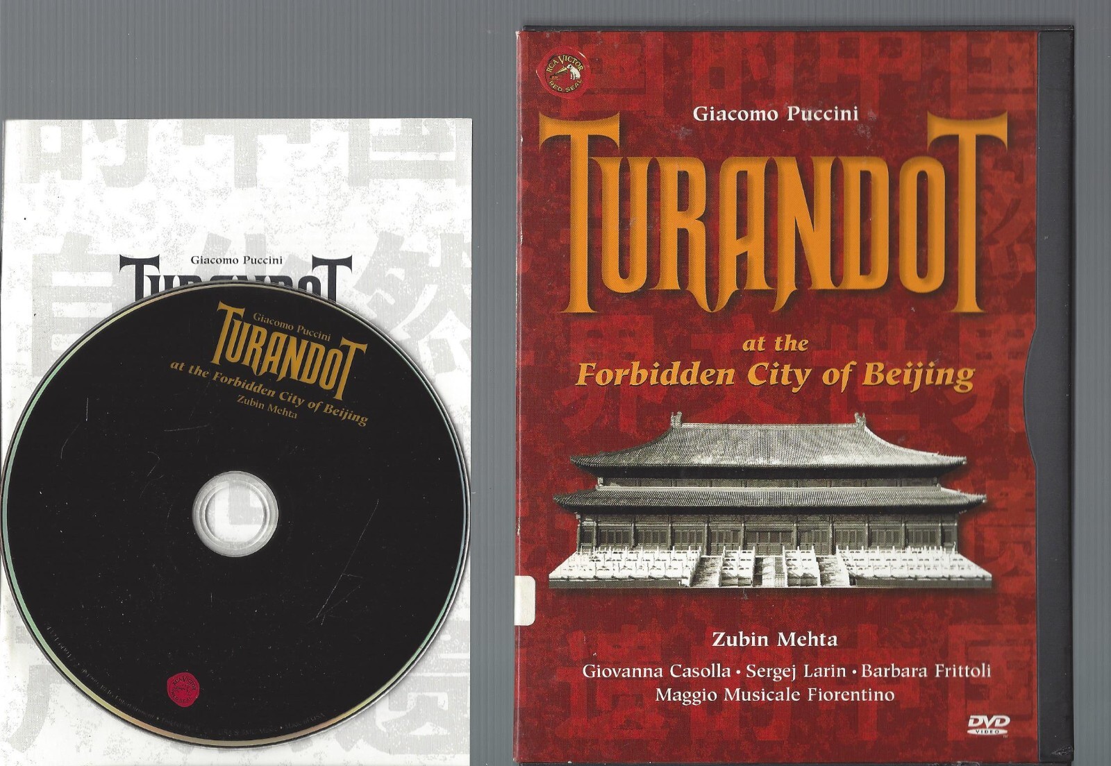 Turandot (DVD, 1999) Forbidden City of Beijing Giacomo Puccini Zubin ...