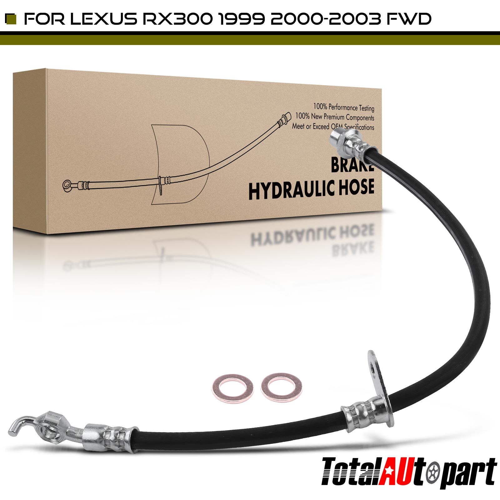 1x Brake Hydraulic Hose for Lexus RX300 1999 2000 2001 2002 2003 FWD ...