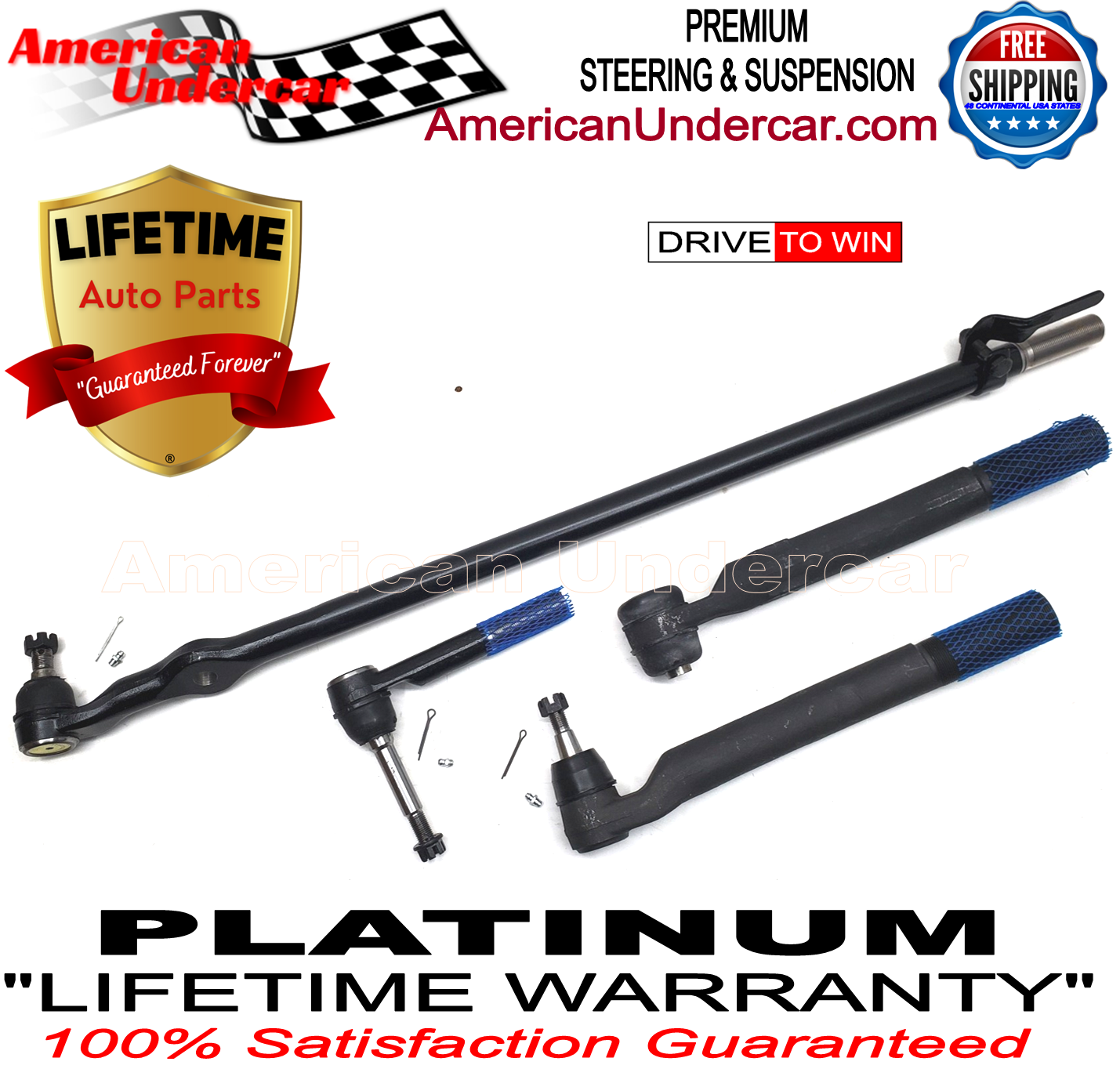 2011-2019 Ford F450 F550 Super Duty 4x4 Drag Link Tie Rod Steering Kit ...