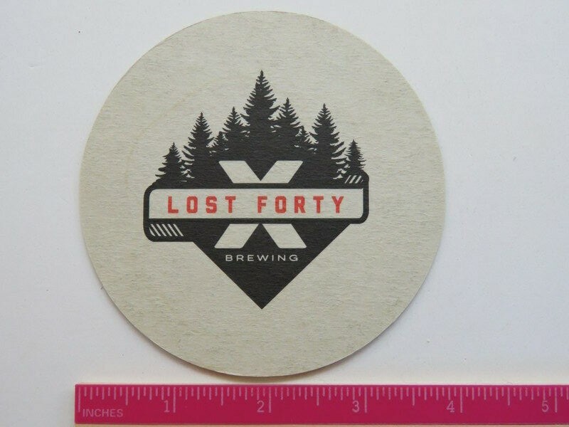 Beer Pub Coaster ~ LOST FORTY Brewing ~ Calhoun County, Little Rock ...