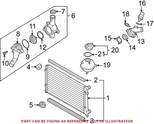 Genuine OEM Inner Engine Coolant Water Outlet Seal For VW/Audi ...