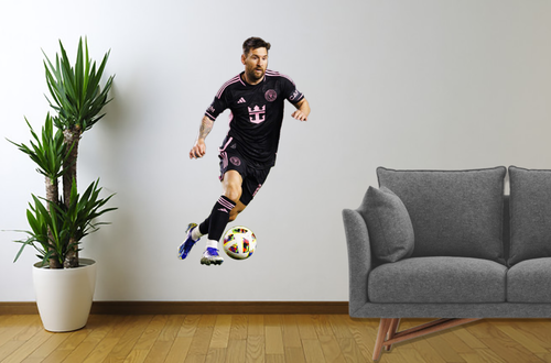 Lionel Messi Wall Sticker Vinyl Removable Decal Soccer Decor Black ...