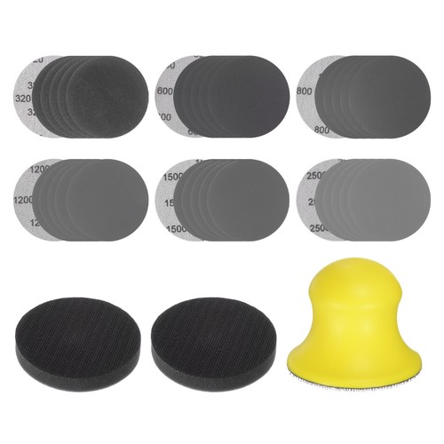 3" Hand Sanding Blocks with Sandpapers 320-2500 Grit & Interface Pads ...