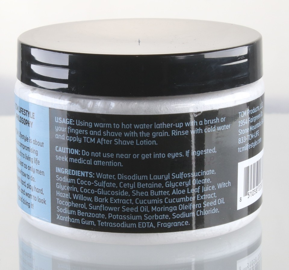 TCM Shave Cream 12oz Infused with Moringa Oil & Sunflower Seed Oil ...