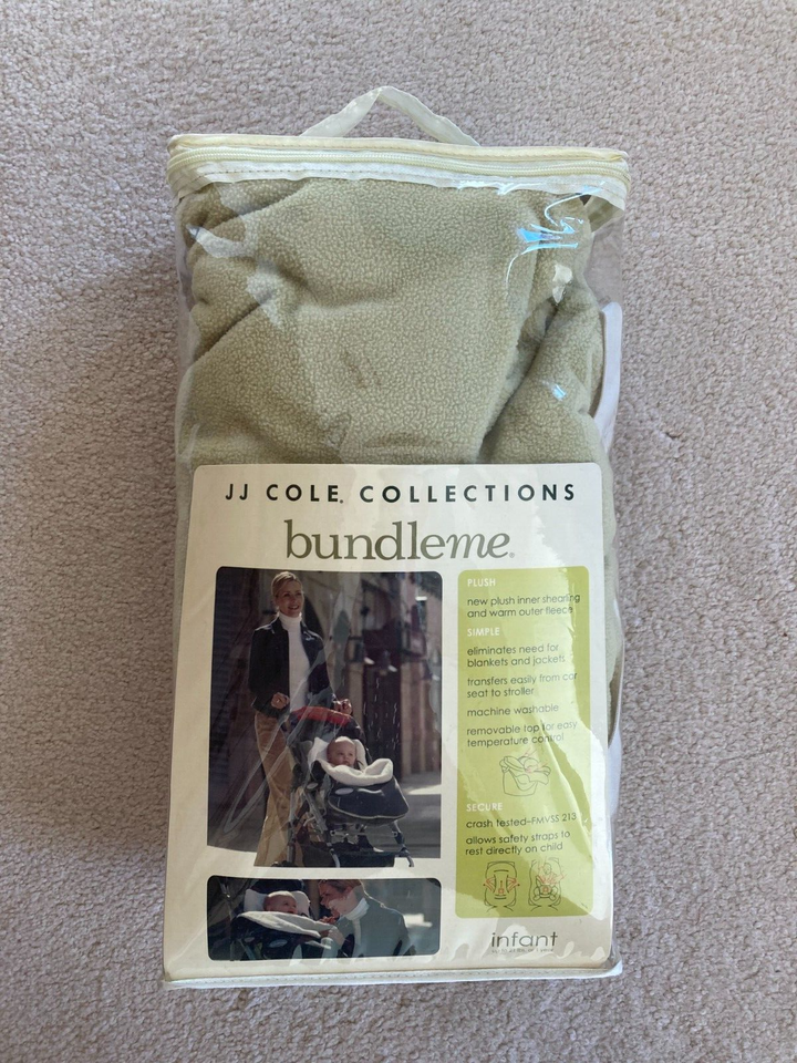 JJ Cole Bundle Me Sage Green Sherpa Baby Bundling Bag Stroller Car Seat ...