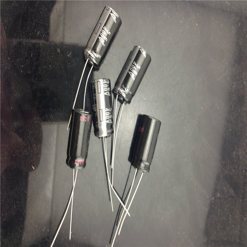 50pcs Panasonic TC 5.6mfd 400v 5.6uf 10x20mm electrolytic capacitor ...