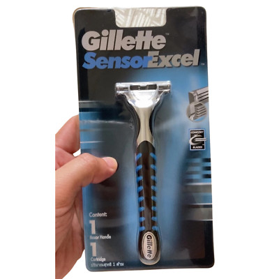 Gillette Sensor Excel Razor Handle Twin Blade Manual 1 Cartridge FREE ...