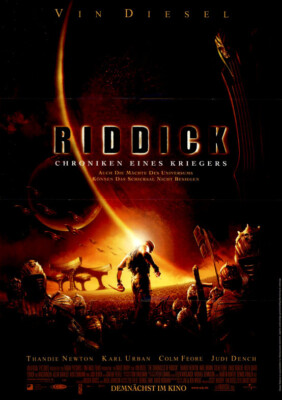 Riddick ORIGINAL A0 Kinoplakat Vin Diesel / Karl Urban / Judi Dench ...
