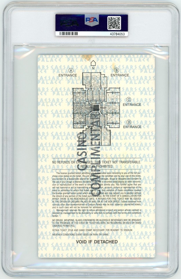 1990 BOXING TICKET STUB MIKE TYSON VS HENRY TILLMAN PSA GEORGE FOREMAN ...