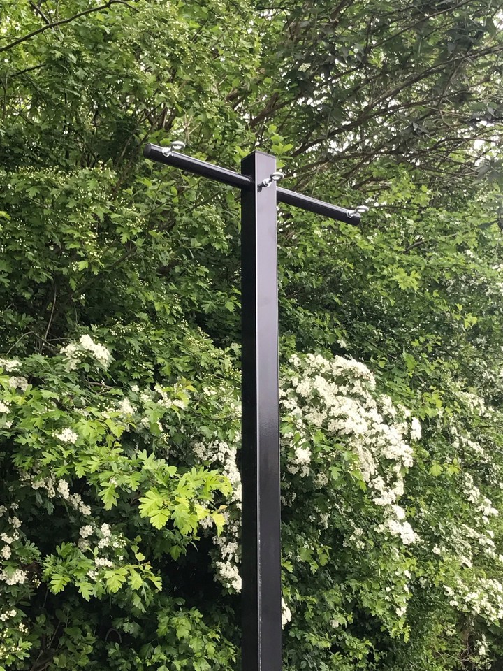 MULTI LINE CLOTHES POST / Washing line post - Heavy duty steel 8ft long ...