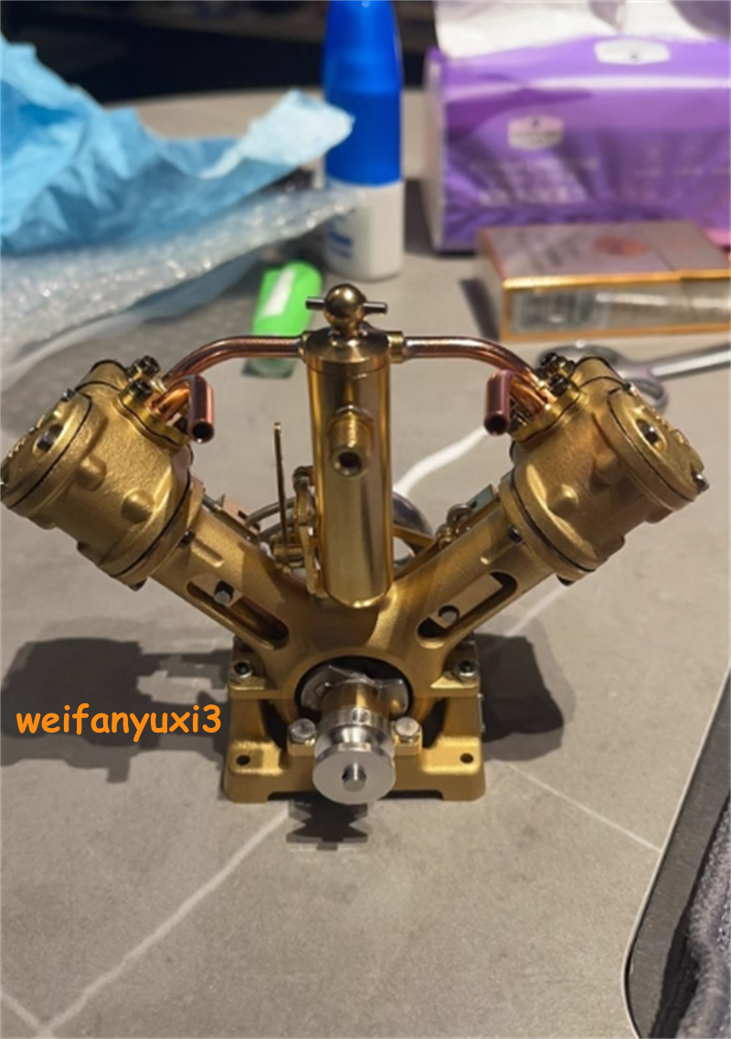 Compact Vintage V2 Steam Engine Model Dual Cylinder Powerful Toy ...