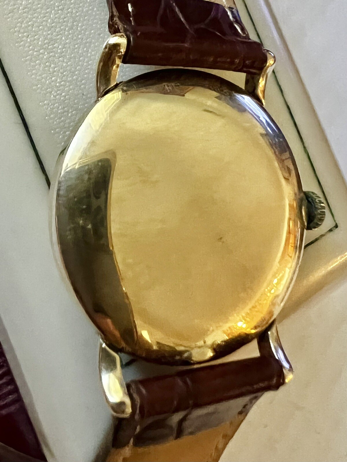 Lord Elgin 14k Solid Gold Rare Fancy Teardrop Lugs Professionally
