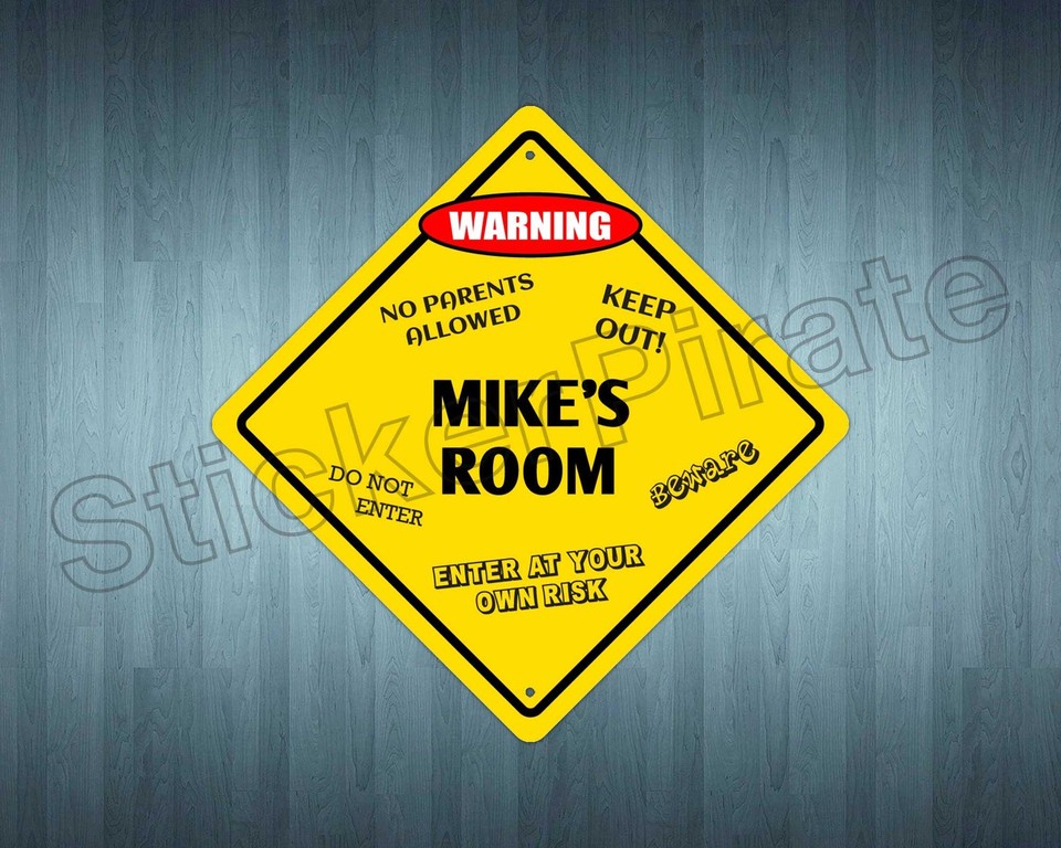 *Aluminum* Mike's Room Kids Room Door 12"x12" Metal Novelty Sign | eBay