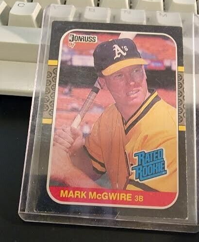 1987 Donruss #46 Mark McGwire Rated Rookie Oakland Athletics Baseball ...