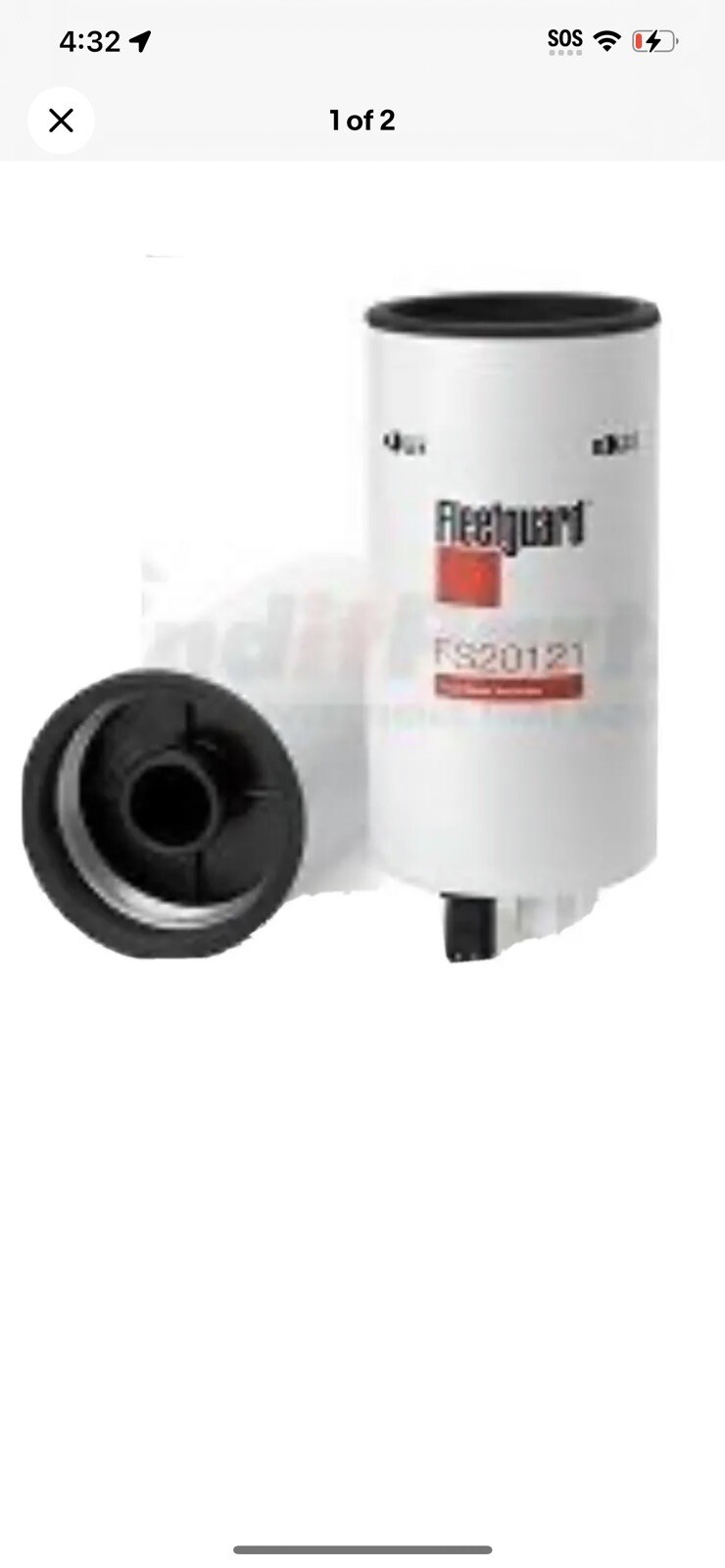 FLEETGUARD FS20121 - Cross reference fuel filters