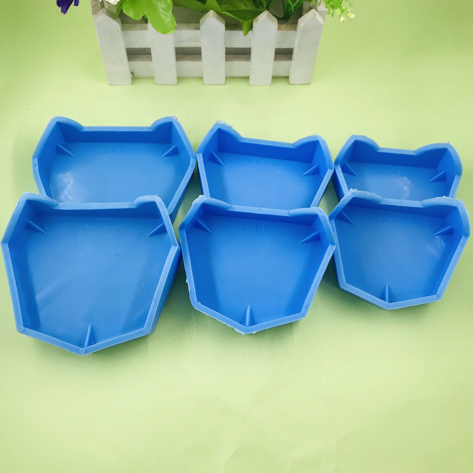 6pcs Dental Model Base Set Dental Mold Plaster Base Denture Tray Lab ...