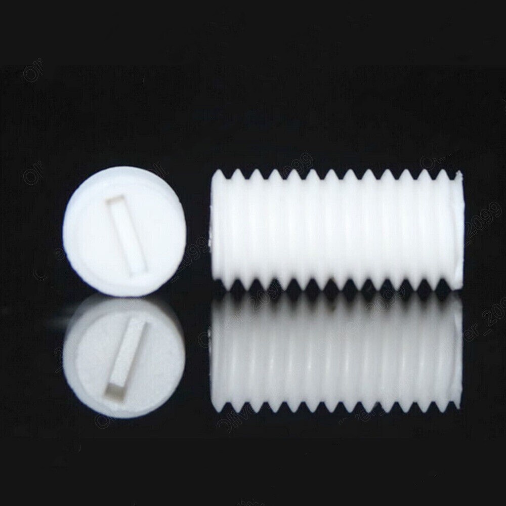 PP Polypropylene Plastic Slotted Set Screws With Flat Point M3 M4 M5 M6 ...