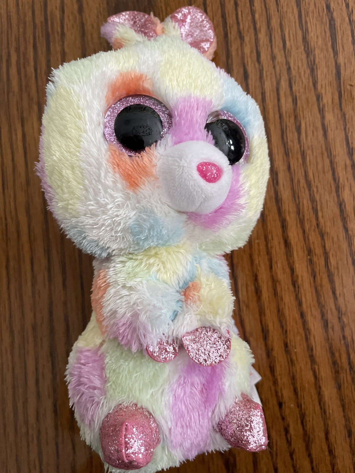 TY Silk,Beanie Boos, “Bloomy” Bean Filled Bunny Rabbit Plush. No TY Tag ...