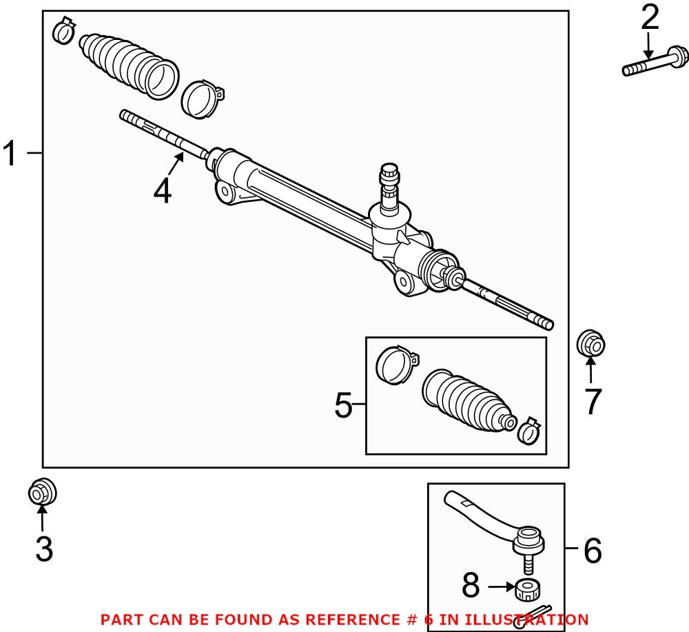 Genuine OEM Right Outer Steering Tie Rod End for Lexus 4546009190 | eBay