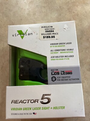 Viridian Reactor R5 Green Laser Sight & Holster (R5-LC9) LC9/LC380 ...