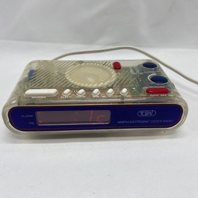 Tozai 2233T See Through AM/FM Clock Radio Clear, Vintage PARTS ONLY | eBay