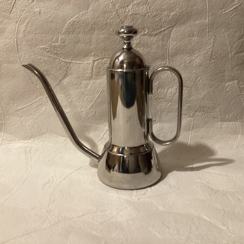 Vtg INOX 18/10 STAINLESS STEEL COFFEE tea POT MADE IN ITALY 8.25" tall ...