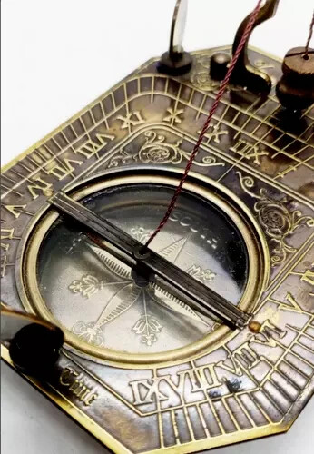 Solid Brass Designer Pendulum Sundial Antique Gilbert Compass | eBay