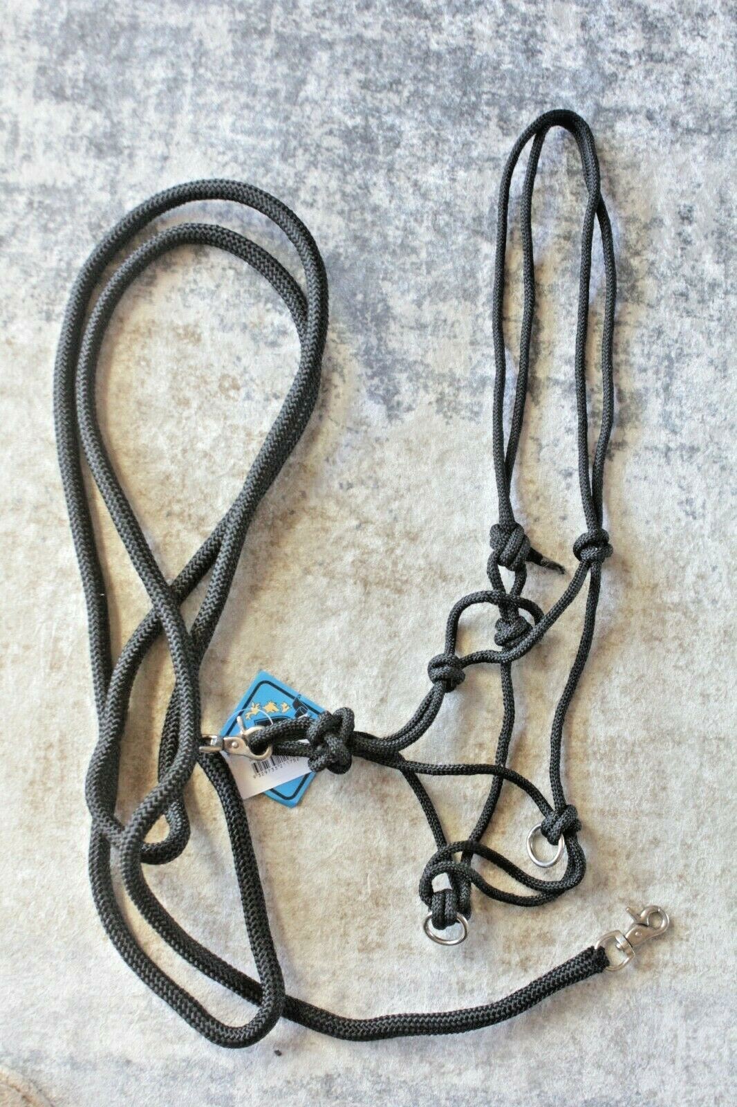 Bitless Bridle & Clip On REINS Side Pull Rope Halter Lead Bit less ...