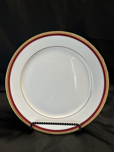 (4) Charter Club GRAND BUFFET Classic Red Rim Dinner Plates 11-3/8" | eBay