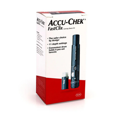 Accu-Chek FastClix Lancing Device w/6 FREE Lancets for Diabetic Testing ...