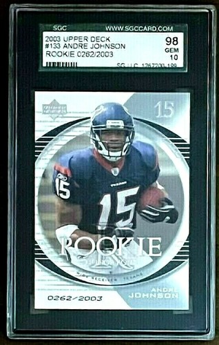 2003 ANDRE JOHNSON RC SGC 10 UD ROOKIE HONOR ROLL, HOF; Low Pop | eBay