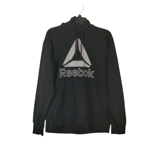 Reebok Men's Size Medium M Hoodie Sweatshirt Pass Through Pocket Black ...