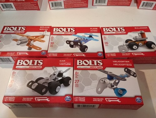 Meccano Steel Metal Model Kit Set Helicopter Plane Car Kid Build Bolts ...