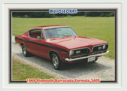 1992 Collect-A-Card Musclecars #95 1969 Plymouth Barracuda Formula 340S ...