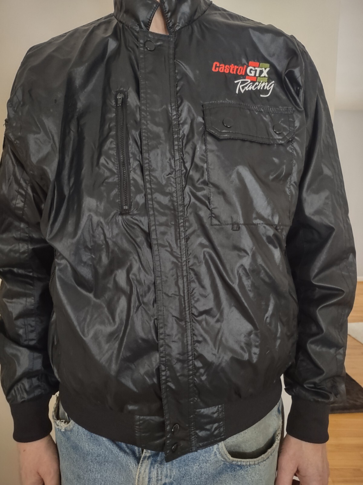 Vintage CASTROL GTX RACING Performance BLACK Jacket g… - Gem
