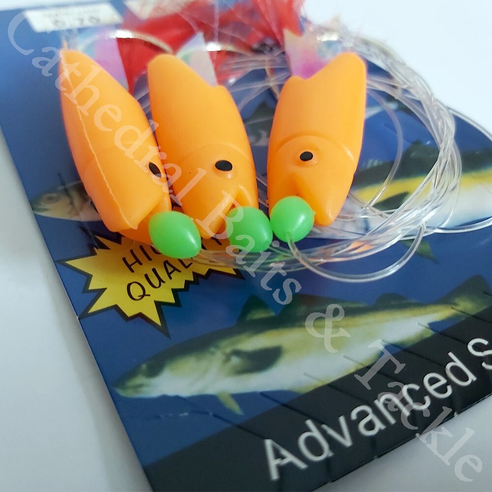 Jumbo Hokkai Rig 3 Size 7/0 Hooks Sea Fishing Tackle Rigs Lures Cod ...