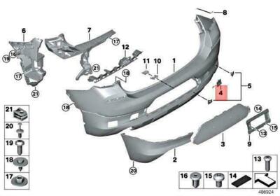 OEM BMW F39 X2 16D 18D 18DX 18I 20D 20DX COVER TOWING EYE REAR ...