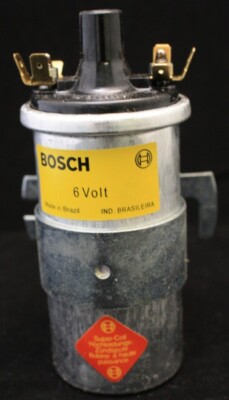 Bosch Coil, 6 Volt W/Bracket, Silver Body, New | eBay