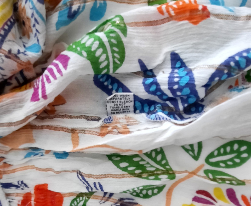 Me 2 Magic Tassels Gold Stripe Floral Print Boho Maxi Tiered Dress Size ...