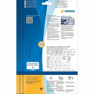 HERMA Flexible Self Adhesive Name Badge Labels, 27 Labels Per A4 Sheet ...