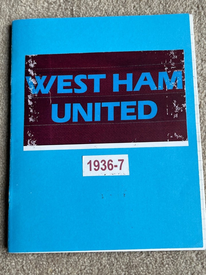 West Ham United FC 1936-37 Season Privately compiled history ...