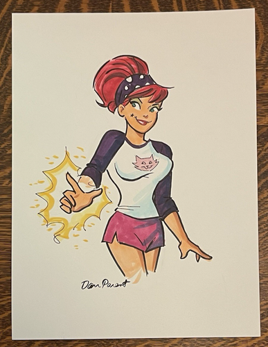 ORIGINAL ART~ DAN PARENT~ 9X12" HAND DRAWN & AUTOGRAPHED~ ARCHIE COMICS ...