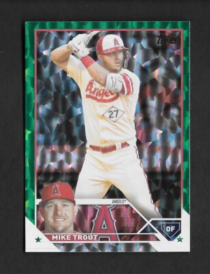 2023 Topps Series 1 MIKE TROUT Green Foilboard #to/499 -LOS ANGELES ...