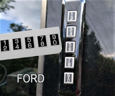 Ford '17-'20 Truck Keyless Entry Door Keypad button stickers | eBay