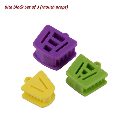 Dentaire Silicone Bite Block Set de 3 Rubber Mouth Opener Props Cheek ...