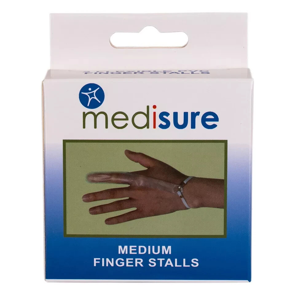 Medisure Soft Plastic PVC Finger/ Thumb Stall, Pkt 2 Helps keep ...